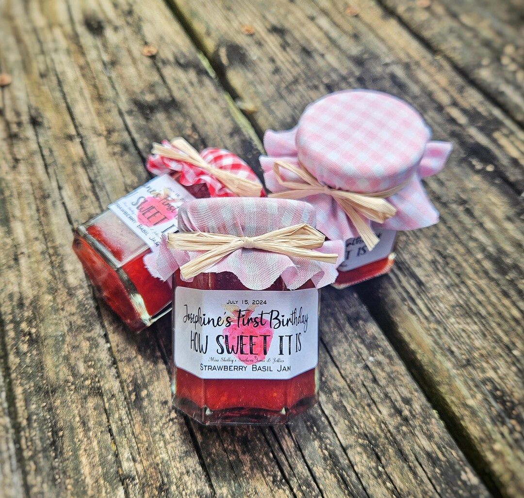 Personalized Jam Favors: Baby Shower, Berry First Birthday, Set of 90 ...