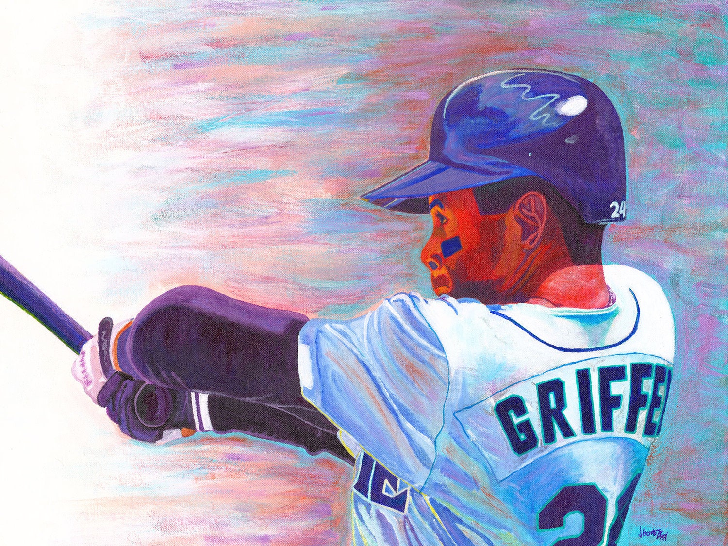 Ken Griffey Jr., Seattle Mariners, Art, Painting, Print, Giclee - Etsy