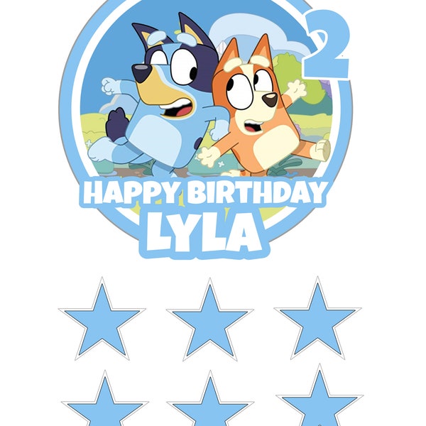 Bluey Cake Topper - Etsy Australia