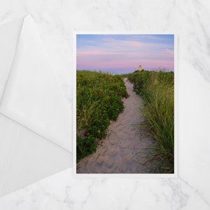 Cape Cod Beach Note Card - 5x7 Note Card With a Photo of Sunset Over ...