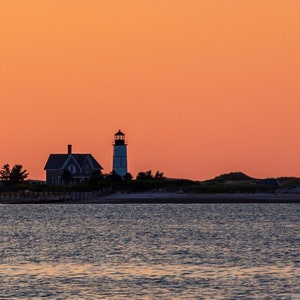 Sandy Neck Lighthouse Sunset Print - Panorama Photo of Sunset Behind ...