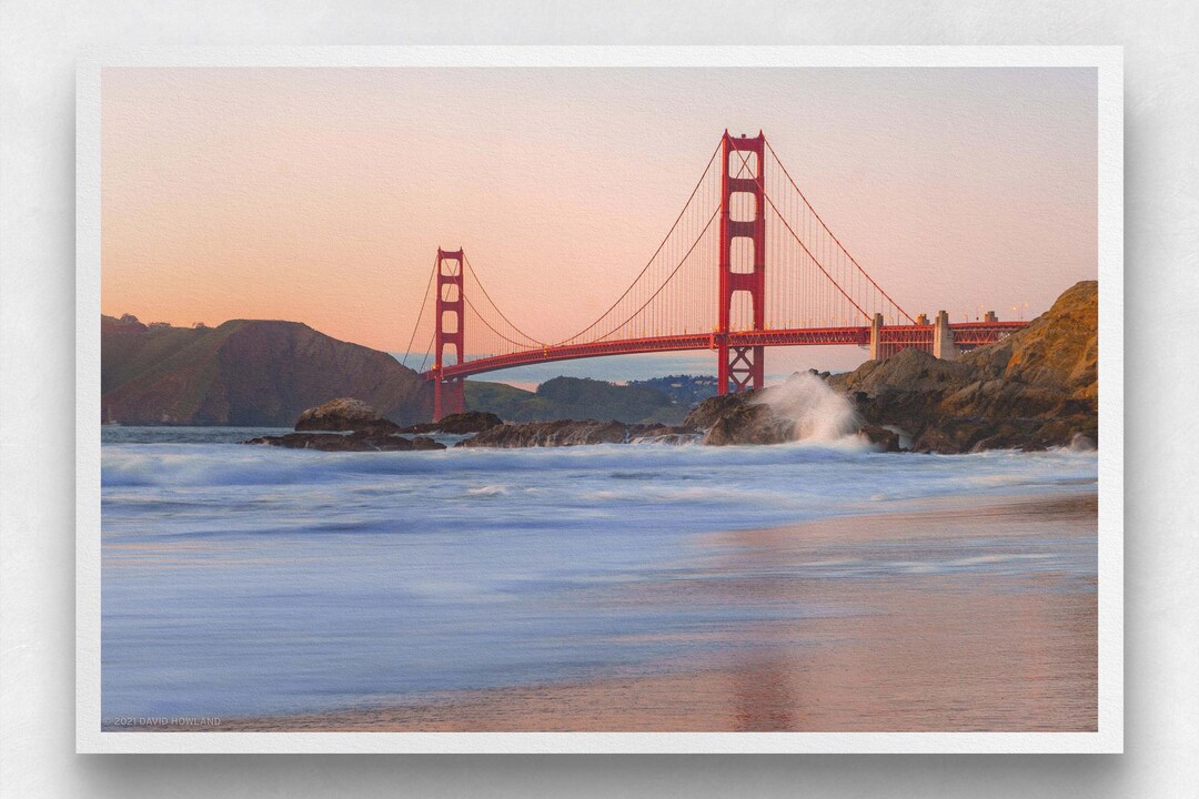 Golden Gate Bridge Sunset From Baker Beach Print - Photo of the Sun ...