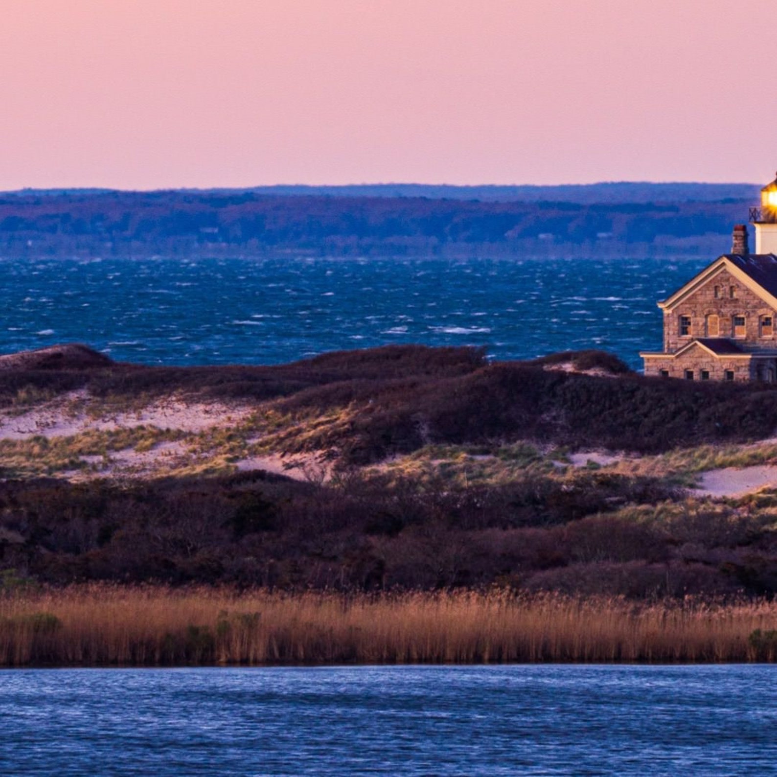 Block Island North Lighthouse Sunset Print Panorama Photo of - Etsy