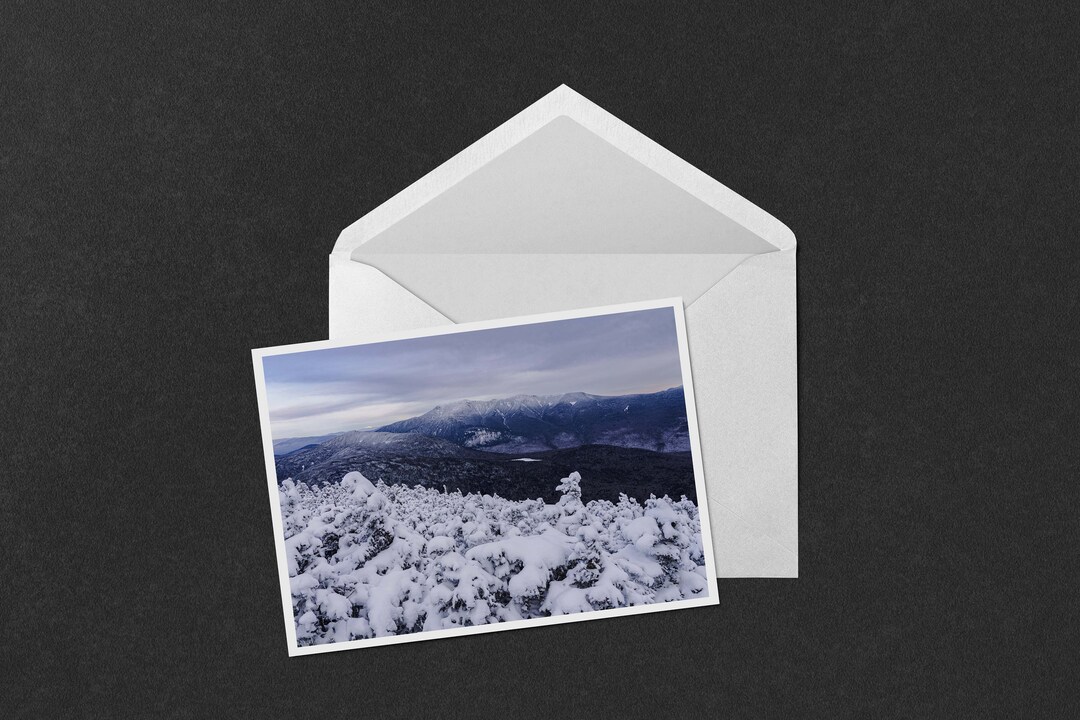 Early Winter in Franconia Notch 5x7 Note Card - White Mountains Fine ...