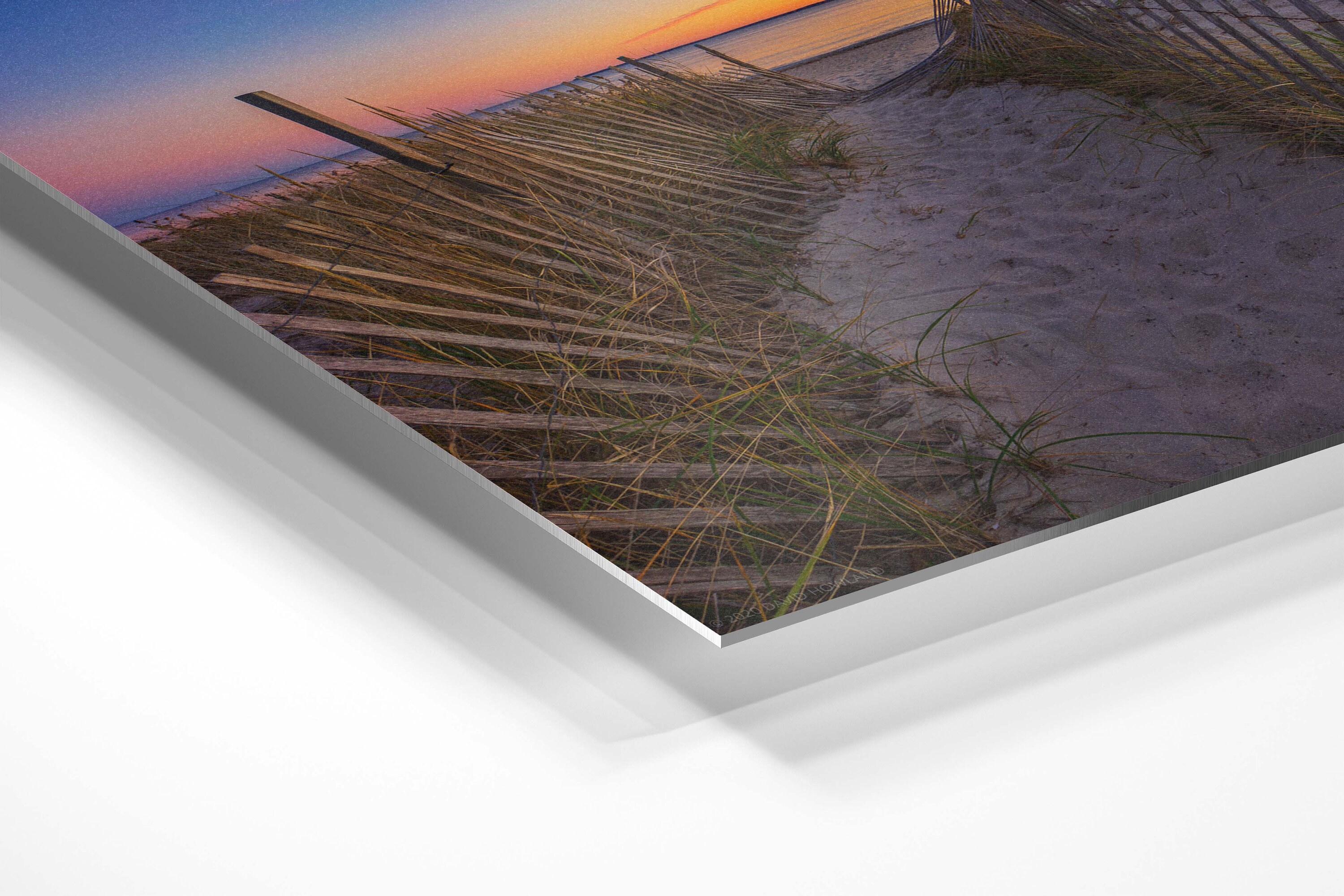 Surf Drive Beach Path Sunset Metal Print foto del paisaje de la puesta ...