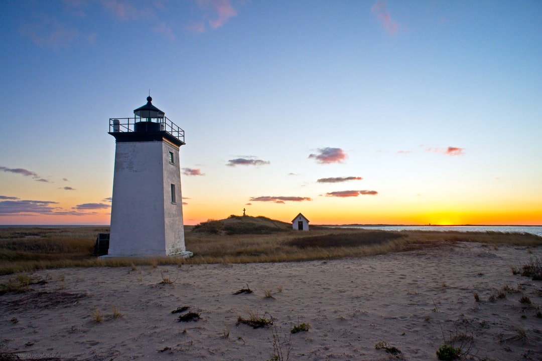 Long Point Lighthouse Sunset Print Photo of Sunset Over Long Point ...