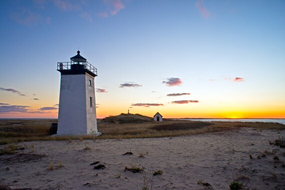 Long Point Lighthouse Sunset Print Photo of Sunset Over Long | Etsy