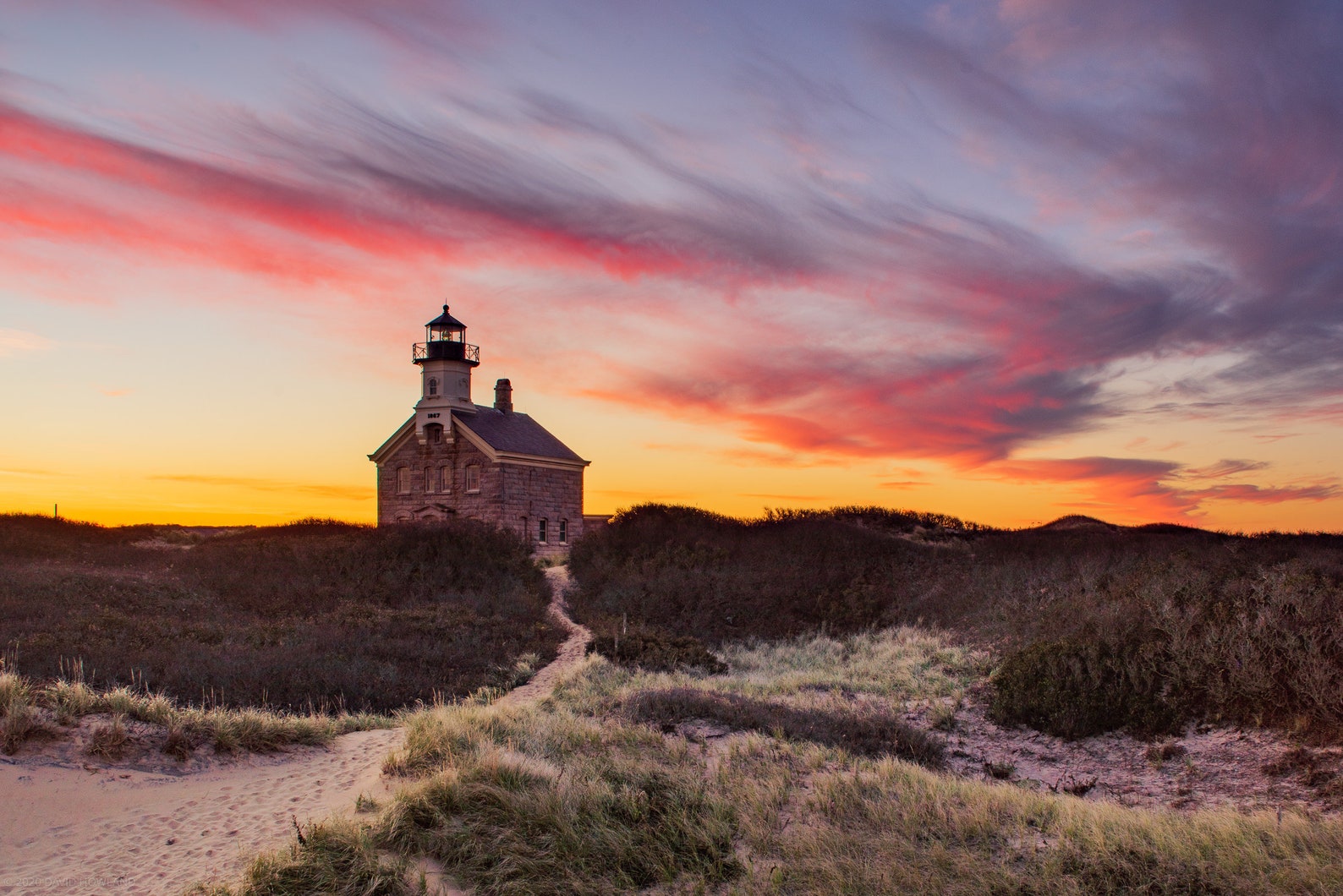 North Lighthouse Block Island Sunrise Print Landscape Photo of Sunrise ...