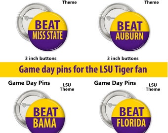 Lsu Game Day Buttons - Etsy