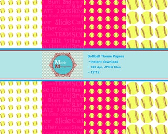 Softball Paper | Etsy