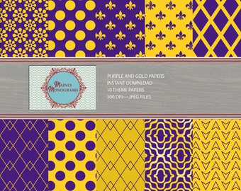 Lsu Digital Paper - Etsy