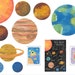 Space Clipart Watercolor Solar System Images and Three Space | Etsy