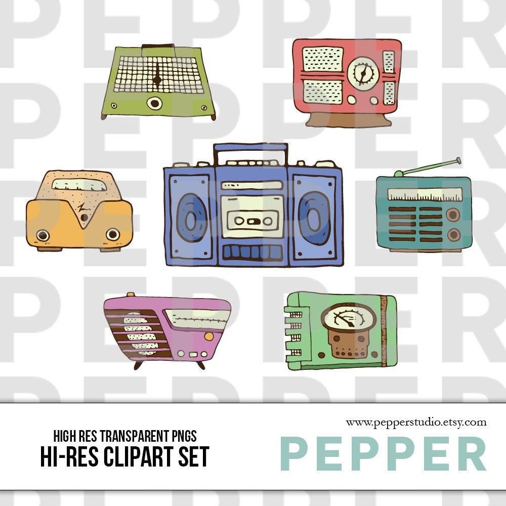 Retro Radio Clipart
