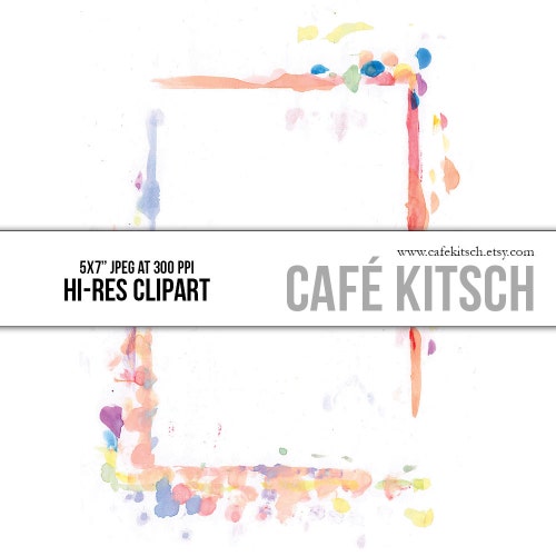 Watercolor Rainbow Frames Watercolor Rainbow Frames Rainbow | Etsy