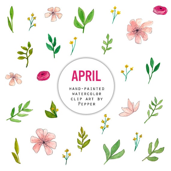 April Flowers Clip Art