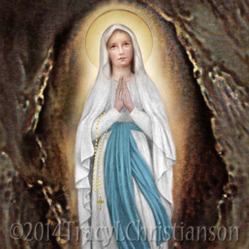 Mary Mother of God Catholic Art Print Blessed Virgin Mary - Etsy
