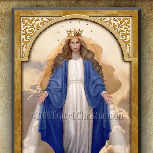 Our Lady of Grace Catholic Art Print Blessed Virgin Mary - Etsy