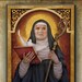 St. Scholastica Wood Icon & Holy Card GIFT SET, Catholic Patron Saint ...