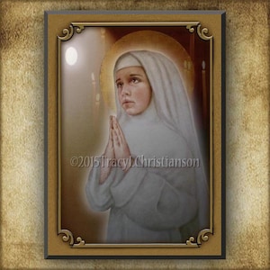 Bl. Imelda Lambertini Wood Plaque & Holy Card GIFT SET, Patron Saint of ...