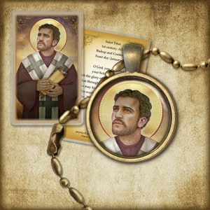 St. Titus Pendant and Holy Card GIFT SET, Catholic Patron Saint - Etsy