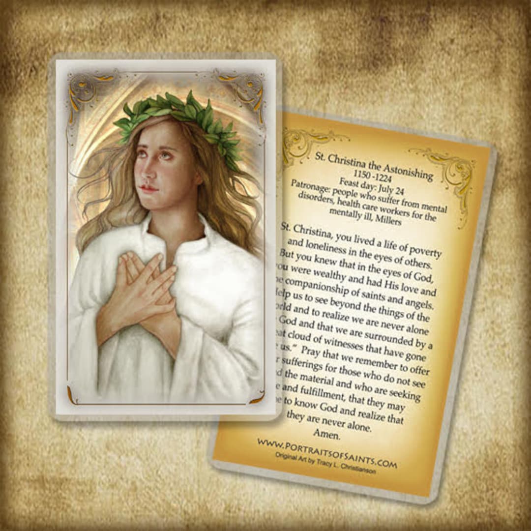 St. Christina the Astonishing Holy Card/prayer Card - Etsy