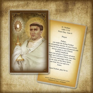 St. Norbert Holy Card, Founder of the Norbertines - Etsy