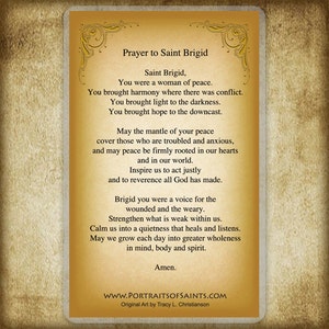 St. Brigid of Ireland Holy Card - Etsy