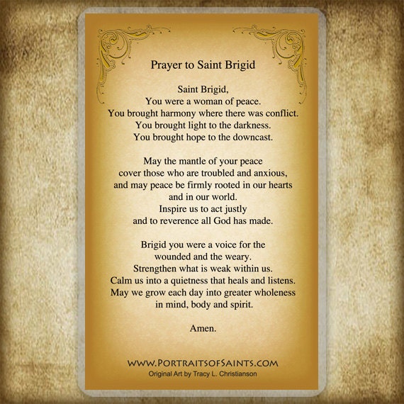 St. Brigid of Ireland Holy Card - Etsy