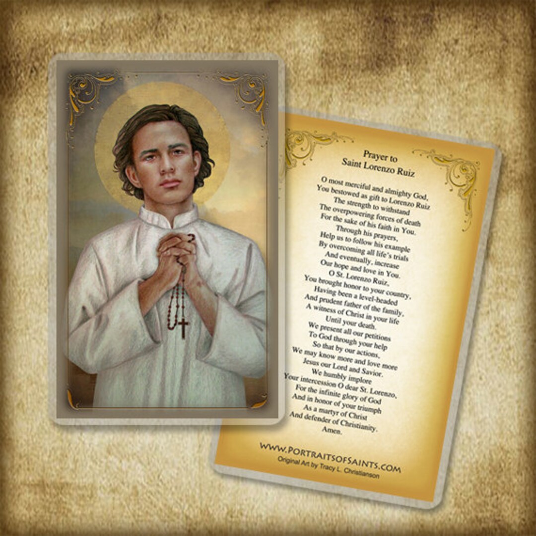 St. Lorenzo Ruiz Holy Card, Patron of Overseas Workers - Etsy