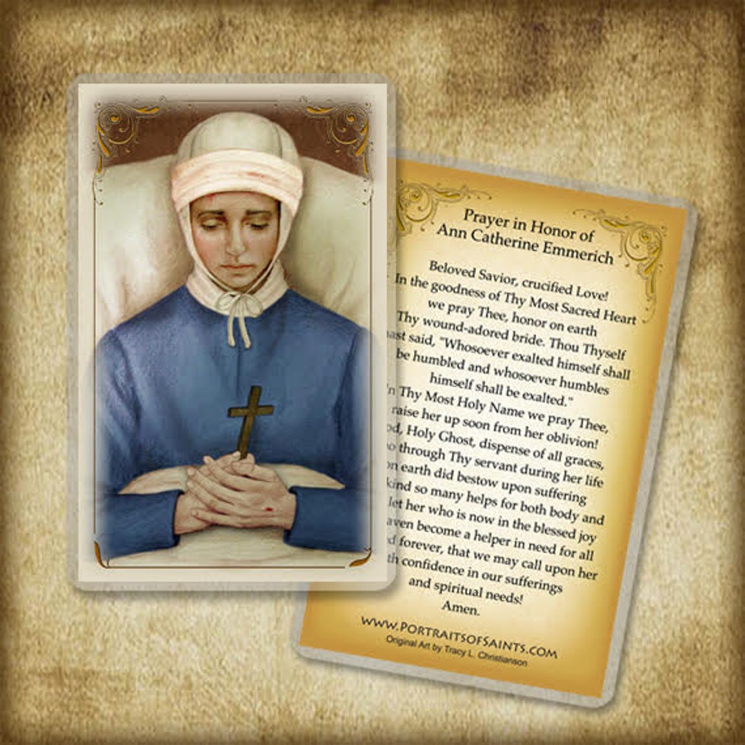 Bl. Anne Catherine Emmerich Holy Card, Catholic Prayer Card - Etsy