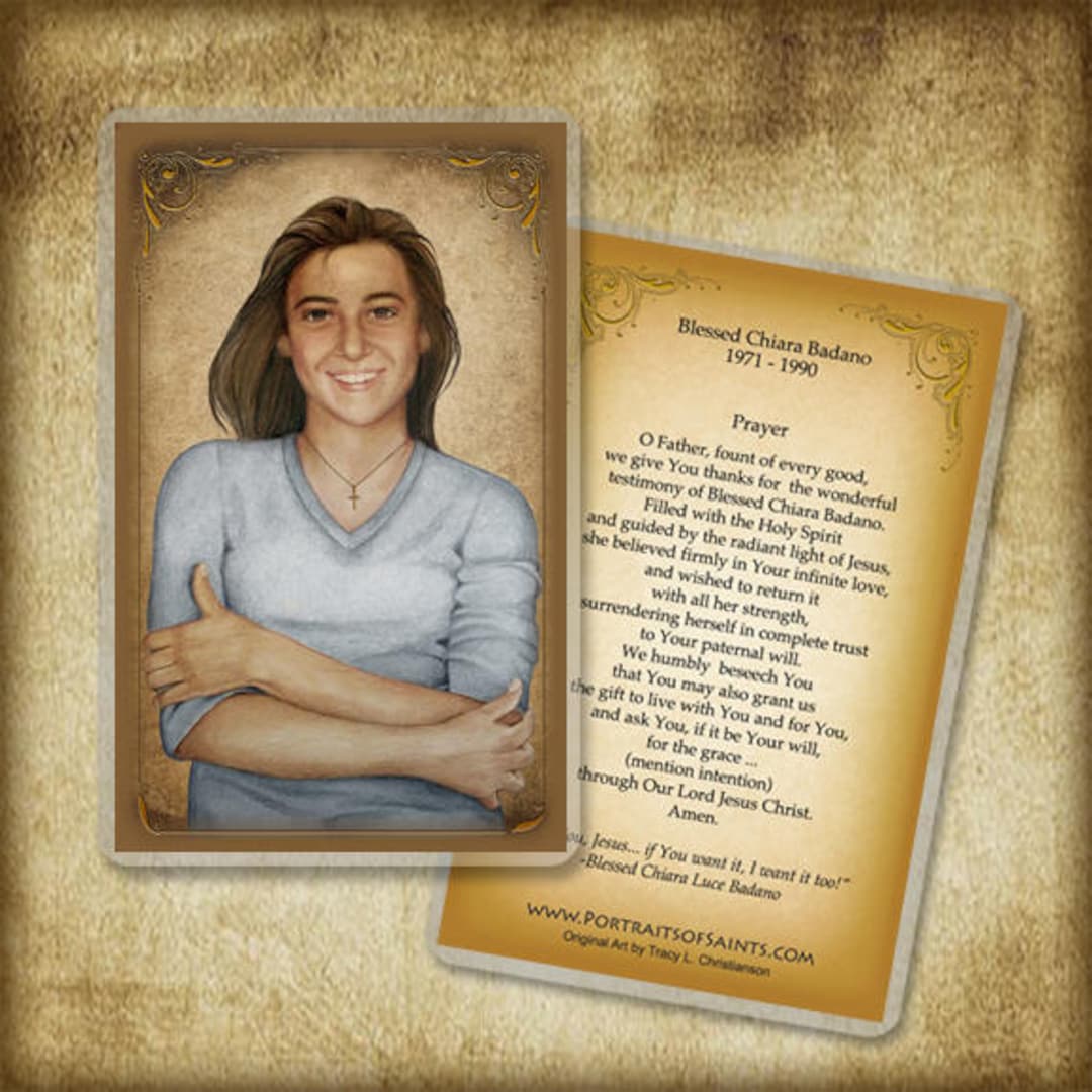 Bl. Chiara Luce Badano Holy Card, Catholic Prayer Card - Etsy