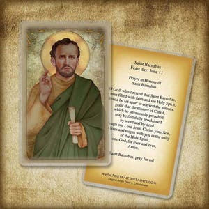 St. Barnabas Holy Card - Etsy