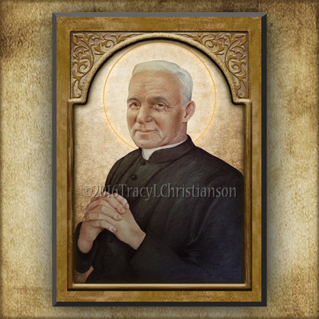 St. Andre Bessette Wood Icon & Holy Card GIFT SET, Catholic Art - Etsy