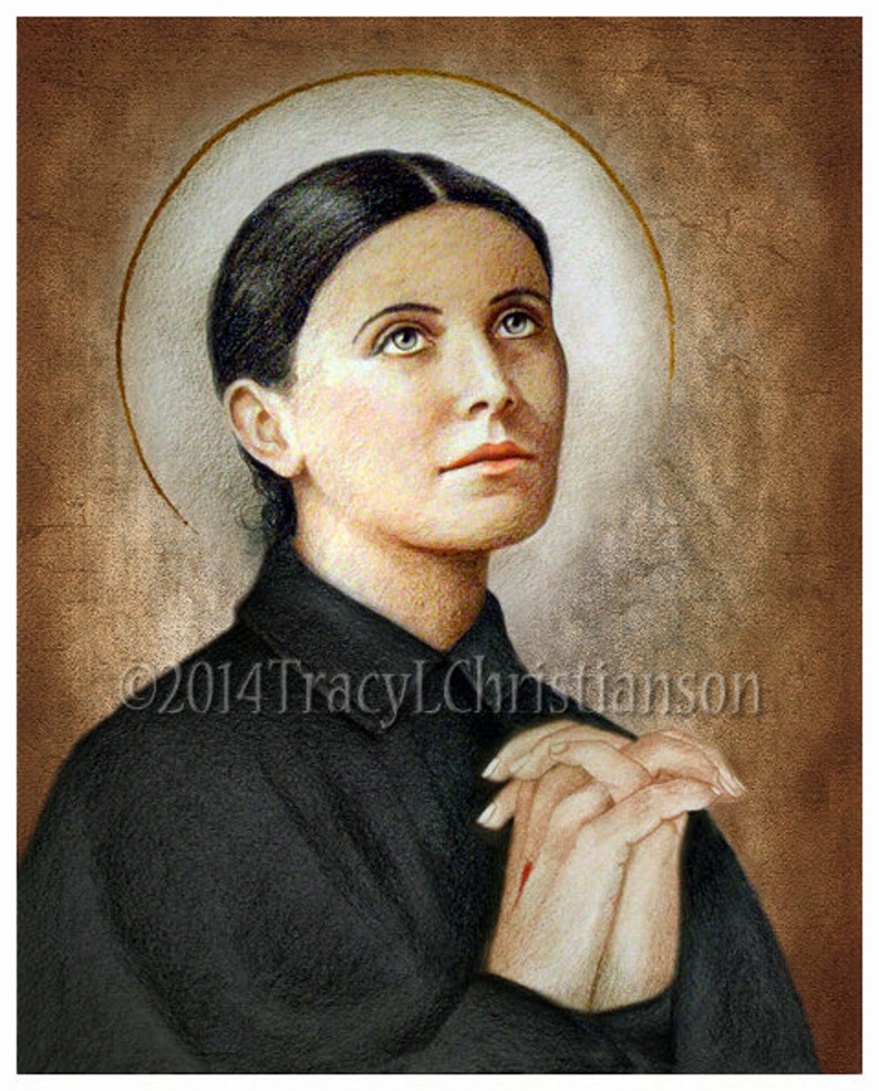 St. Gemma Galgani Art Print Catholic Patron Saint of Students - Etsy UK