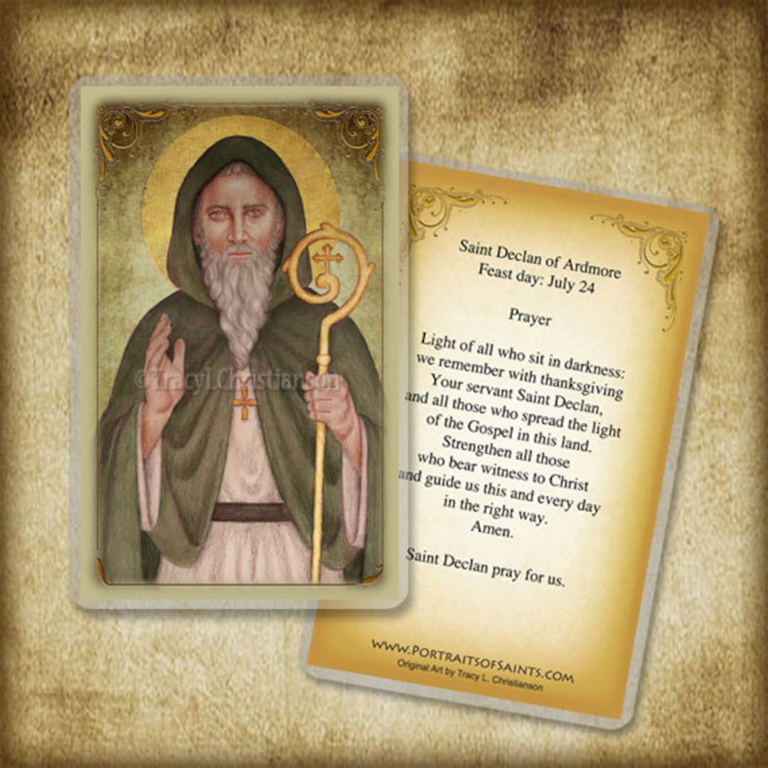 St. Declan of Ardmore Holy Card, Patron of Ireland - Etsy