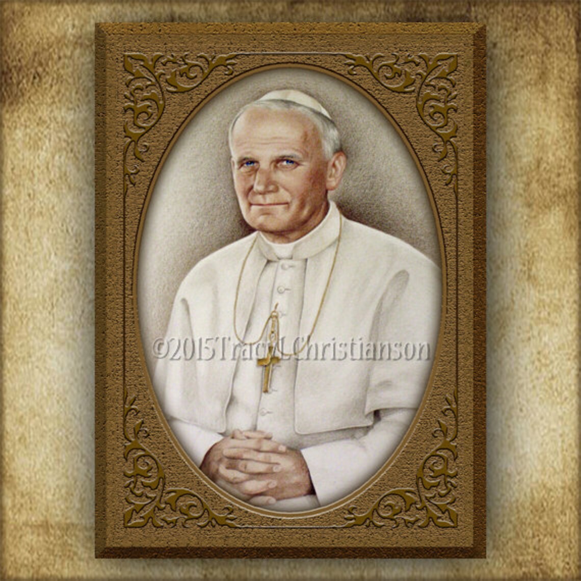 St. Pope John Paul II Wood Plaque & Holy Card GIFT SET for - Etsy