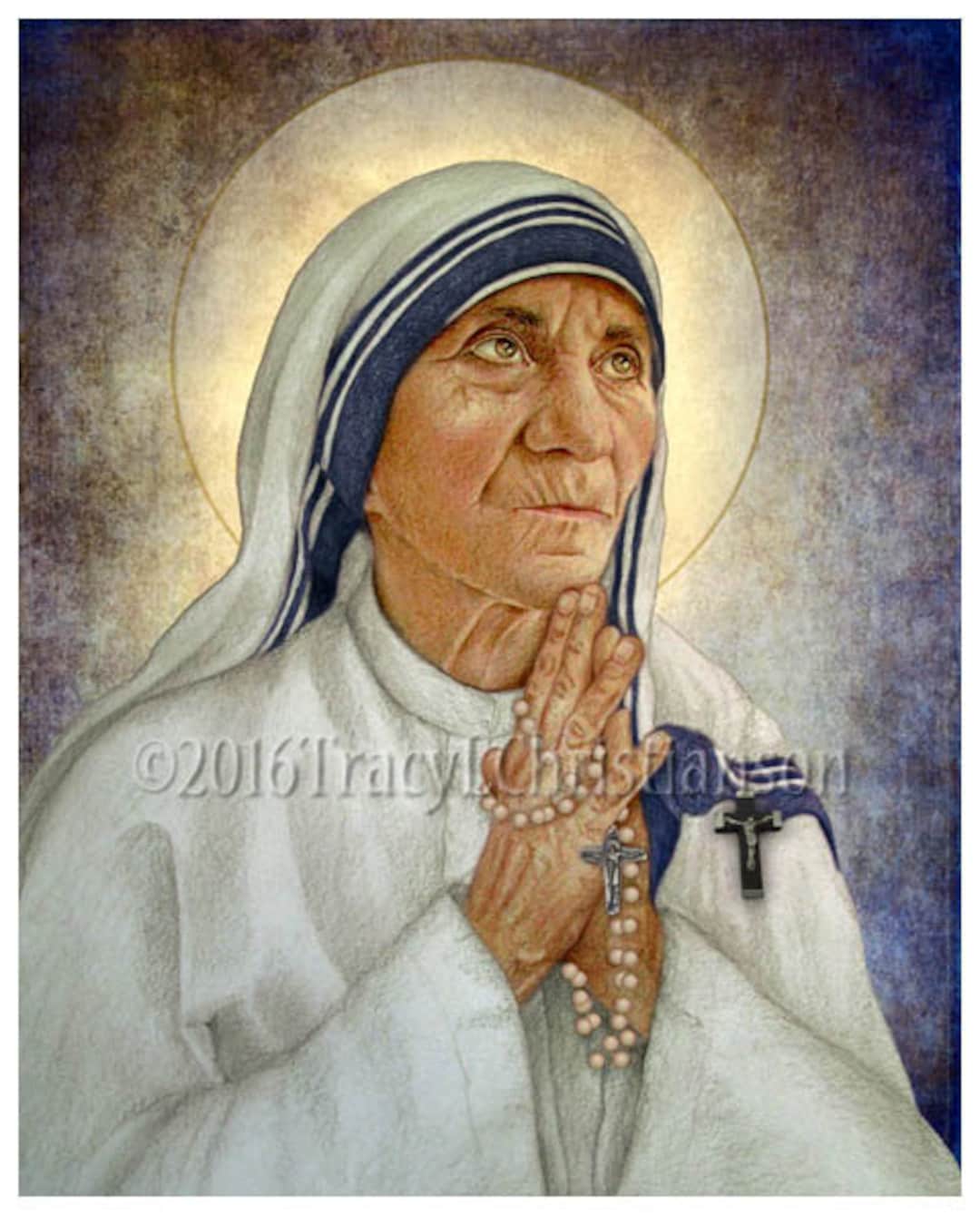 St. Mother Teresa of Calcutta (B) Art Print, Catholic Patron of the ...