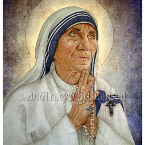 St. Mother Teresa of Calcutta B Art Print Catholic Patron - Etsy
