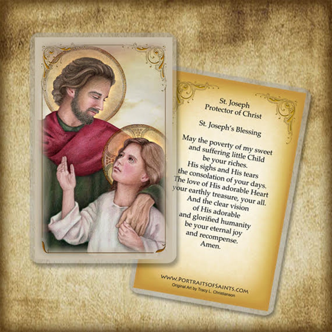 St. Joseph, Protector of Christ Holy Card, Prayer Card - Etsy