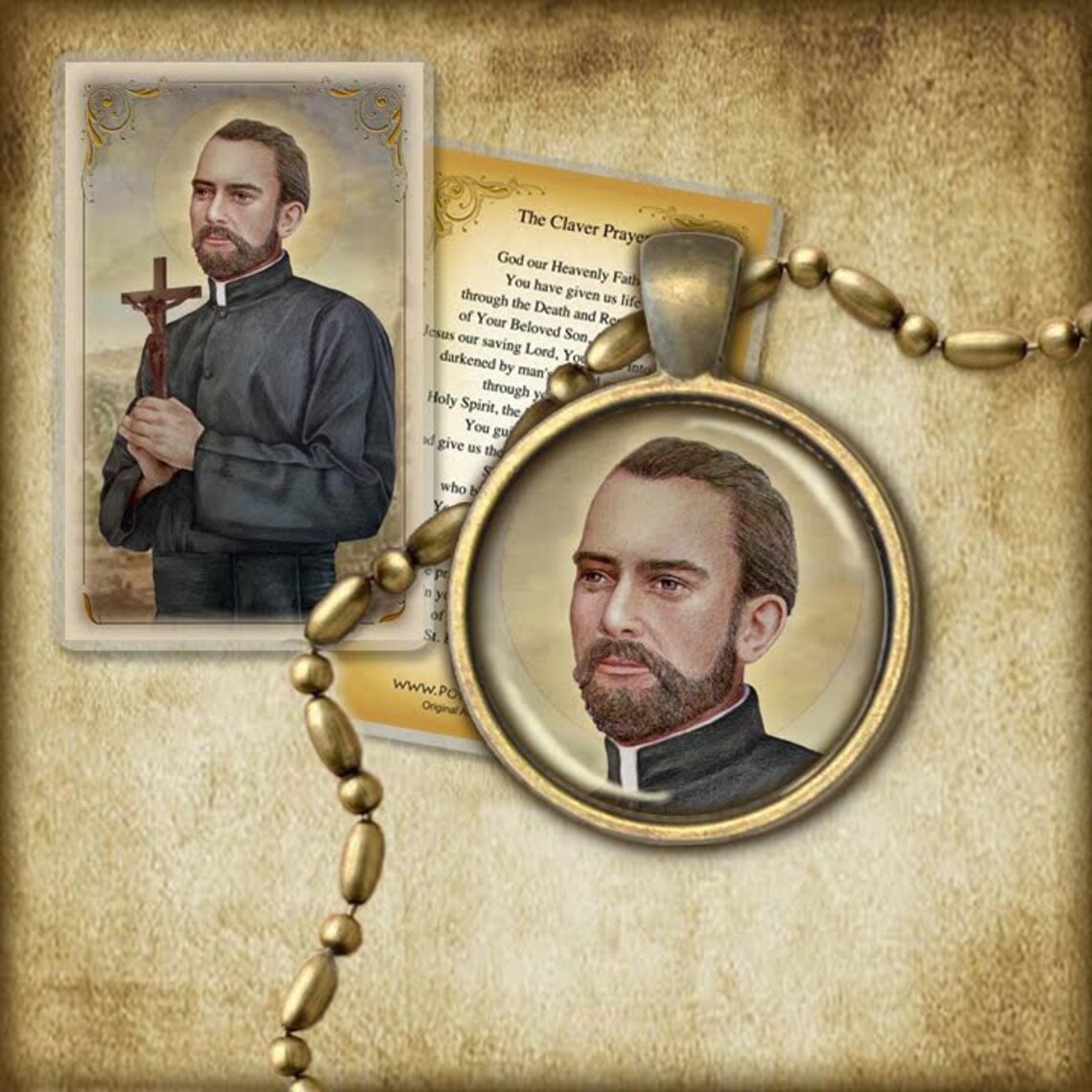 St. Peter Claver Pendant and Holy Card GIFT SET Catholic Saint for ...