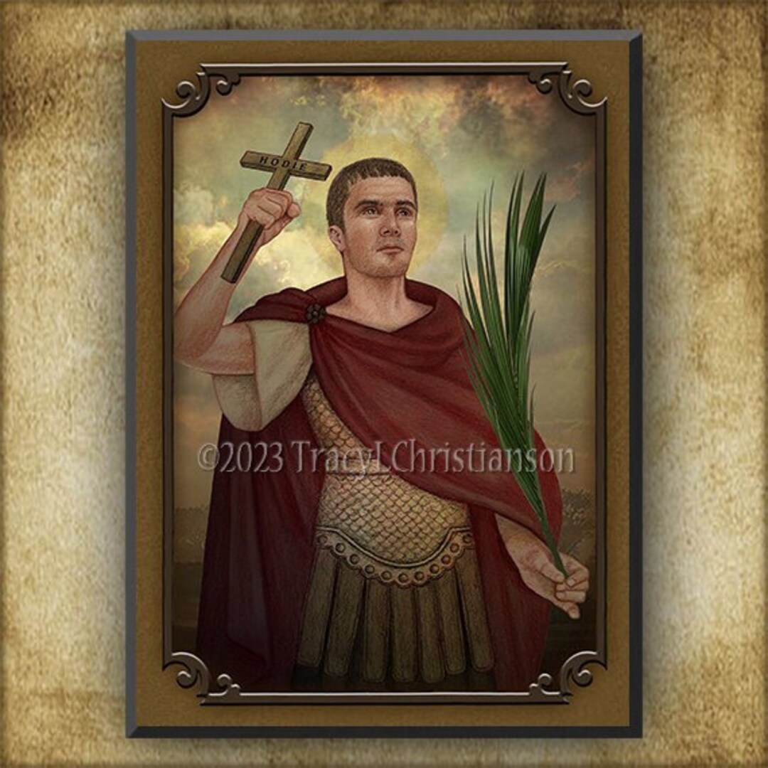 St. Expeditus Wood Icon/plaque & Holy Card GIFT SET - Etsy