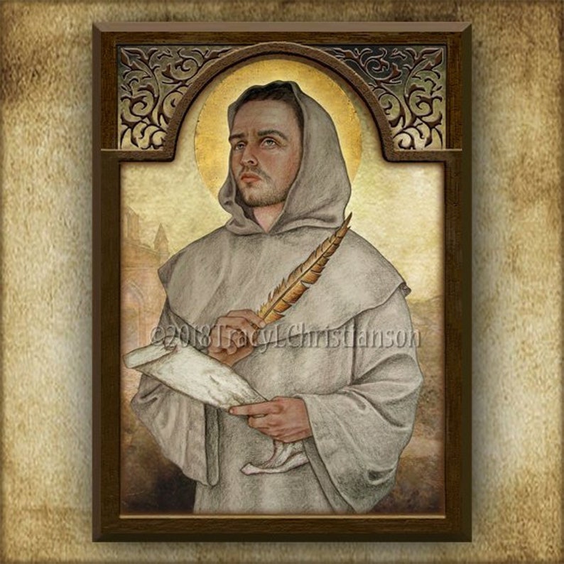 St. Peter Damian Wood Icon & Holy Card GIFT SET Catholic - Etsy