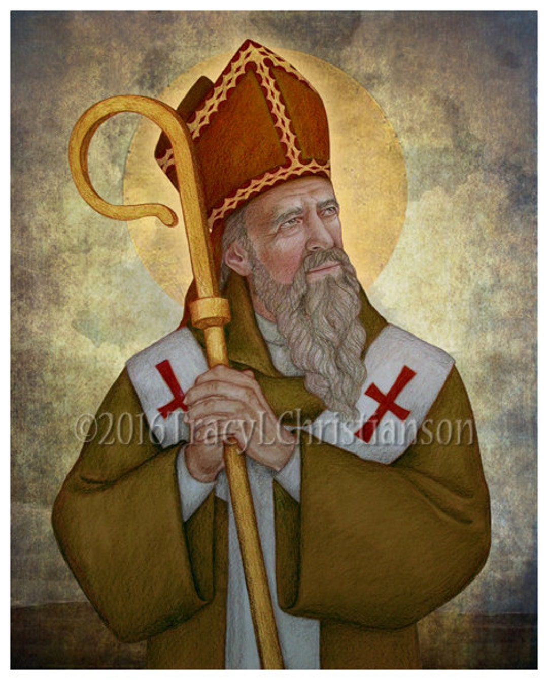 St. Ambrose Print, Catholic Art, Doctor of the Church - Etsy