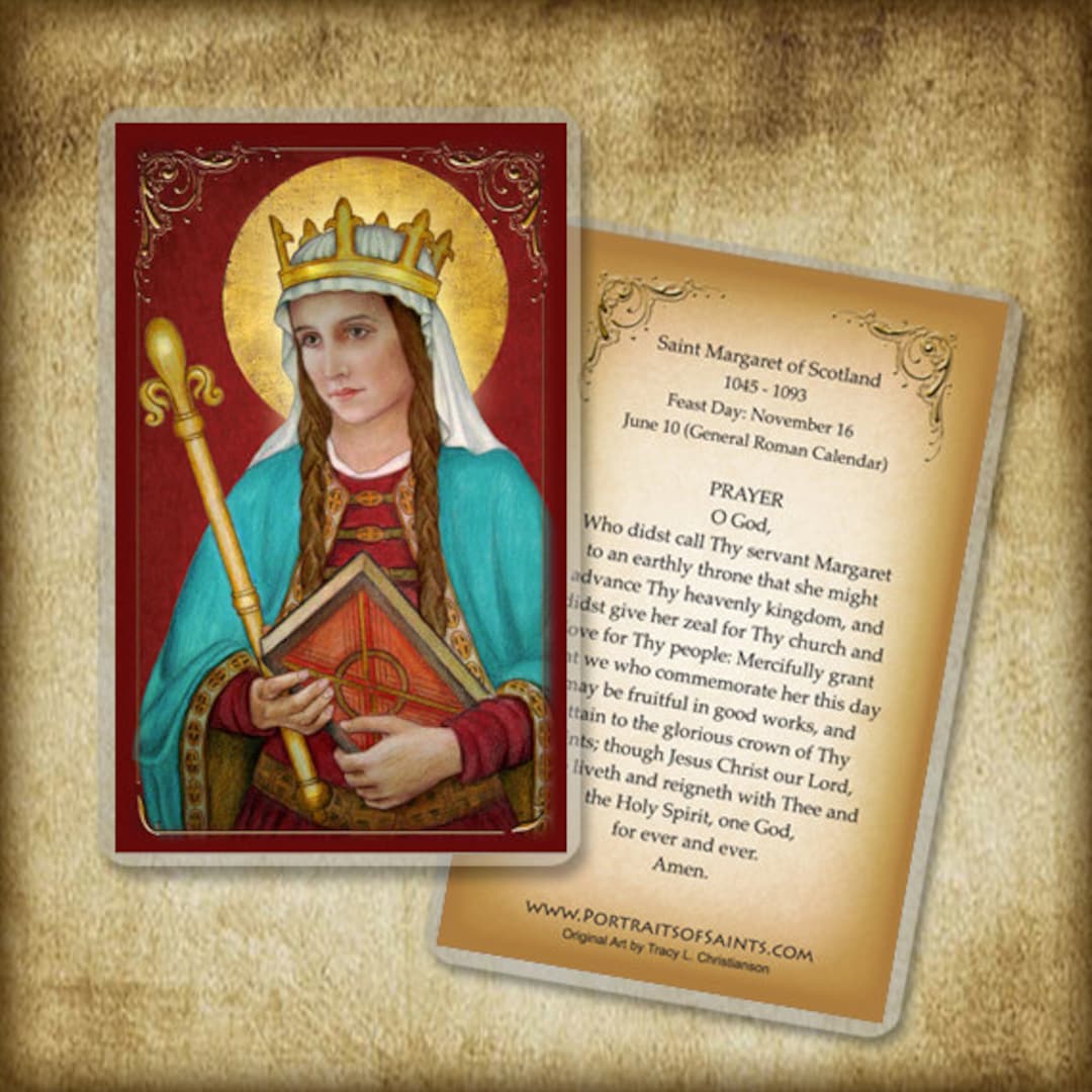 St. Margaret of Scotland Holy Card, Patron of Large Families - Etsy