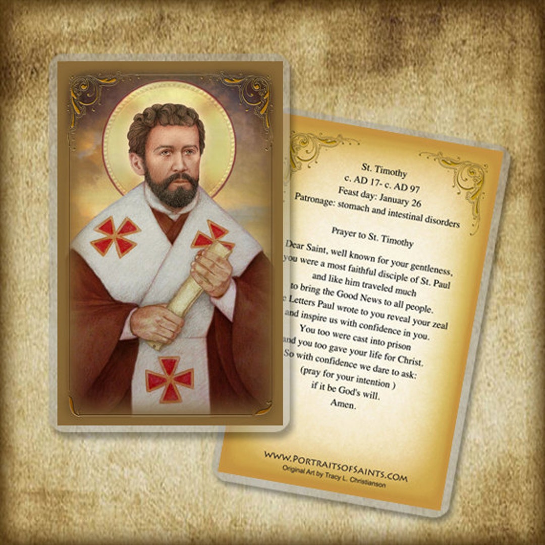 St. Timothy Holy Card, Apostle - Etsy