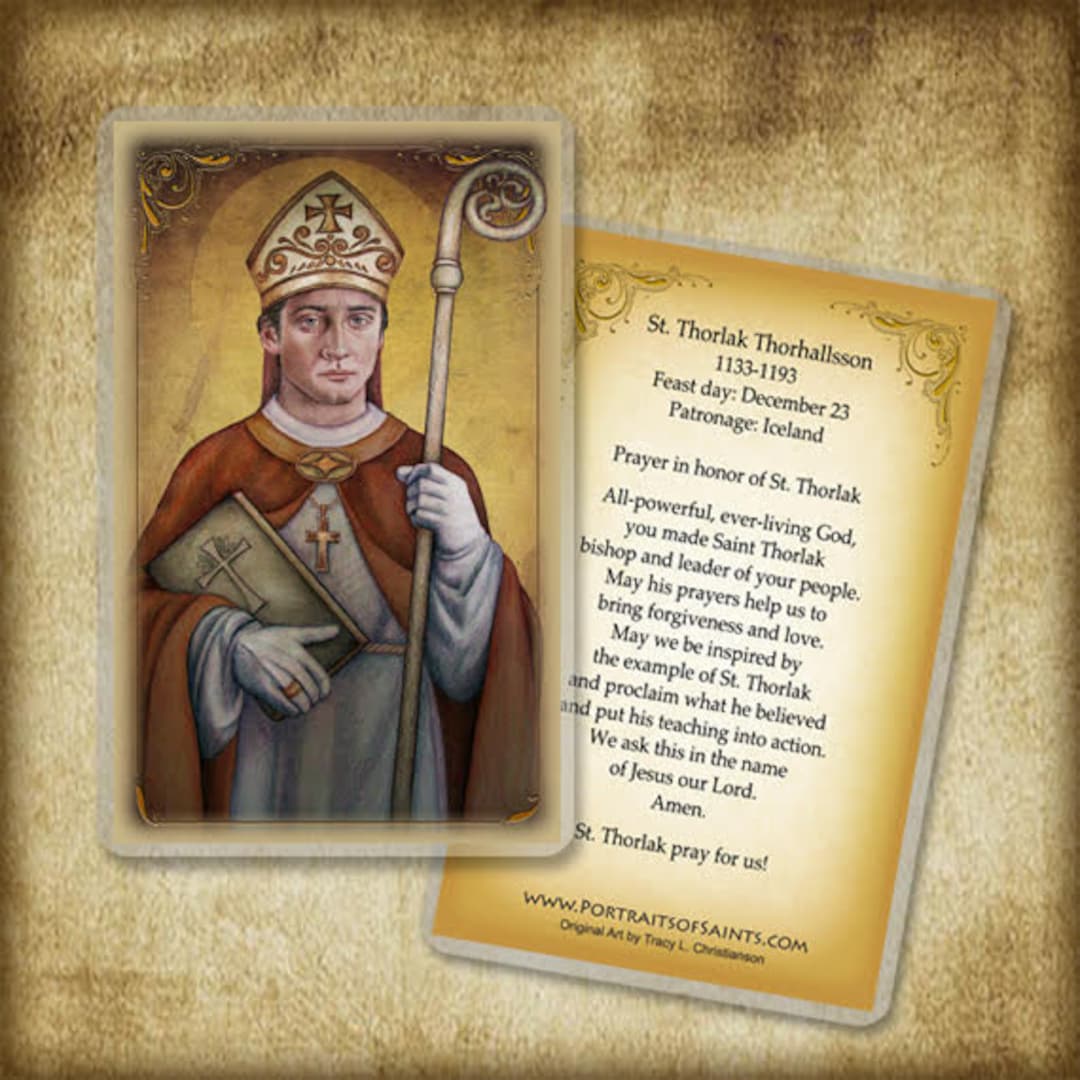 St. Thorlak Thorhallsson Holy Card - Etsy
