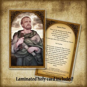 St. Peter the Apostle Pendant and Holy Card GIFT SET Catholic Saint for ...