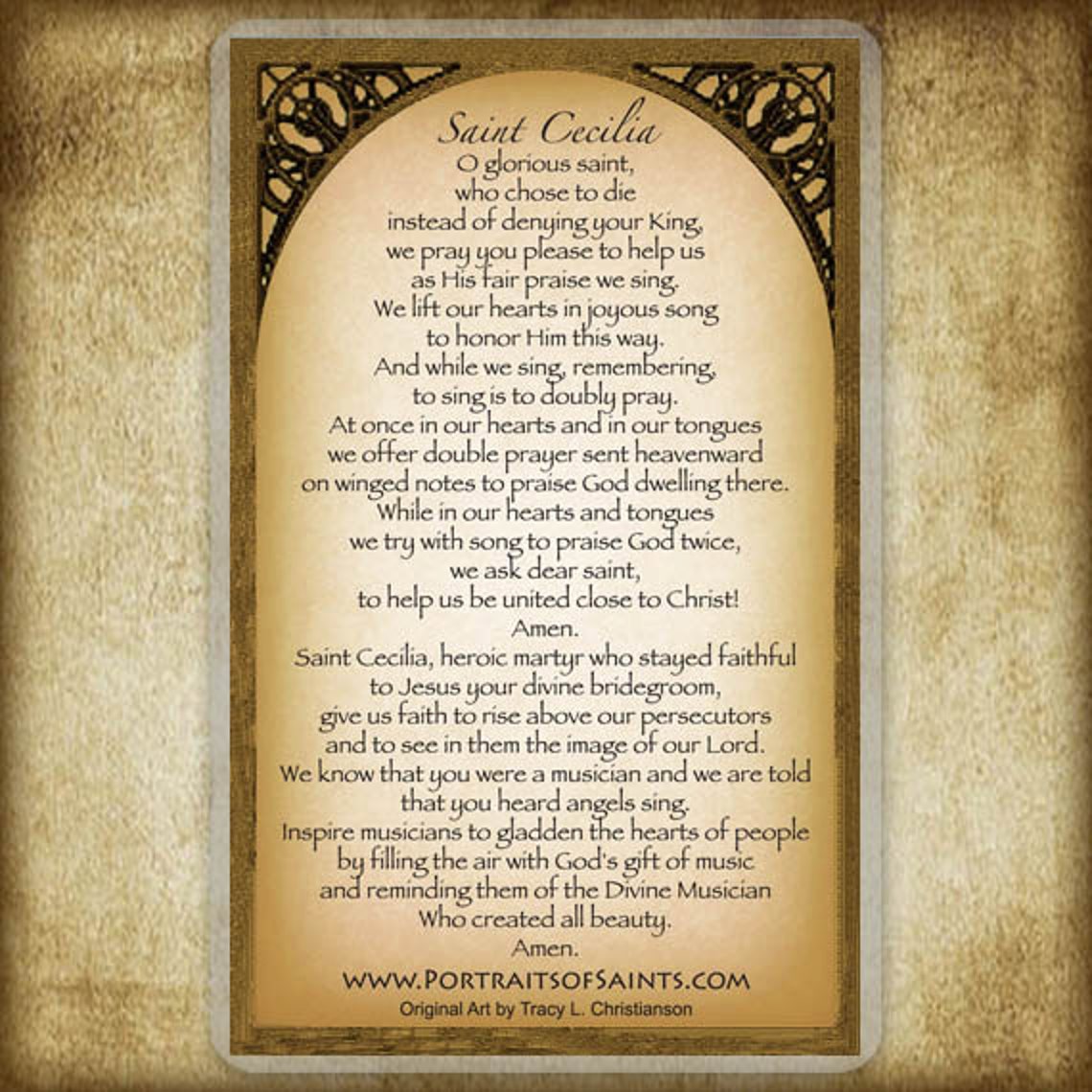 St. Cecilia Prayer Card Patron of Musicians - Etsy Canada
