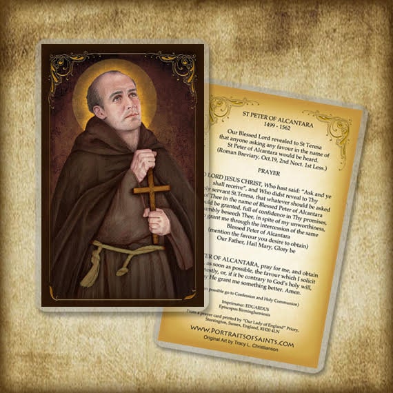 St. Peter of Alcantara Holy Card - Etsy