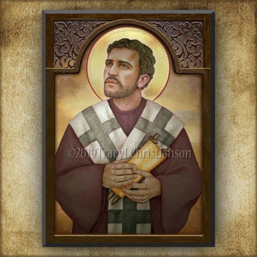 St. Titus Wood Icon & Holy Card GIFT SET for Confirmation, Graduation ...